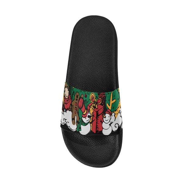 Buy Women's Christmas Doodle Print Sliders Sandal at TFS – The ...